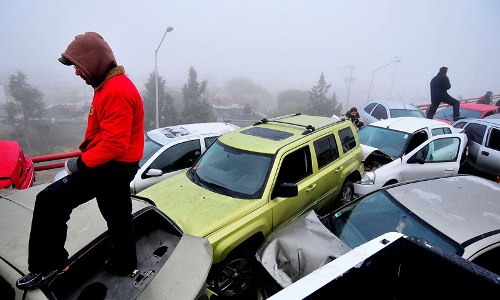 Fotos: espectacular choque de 90 autos en México | Serperuano.com