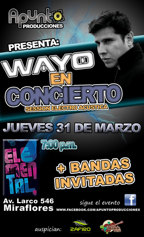 Wayo en Concierto este jueves 31 de Marzo | Serperuano.com