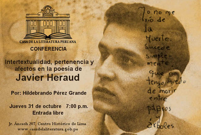 Conferencia sobre la obra de Javier Heraud en la CASLIT | Serperuano.com